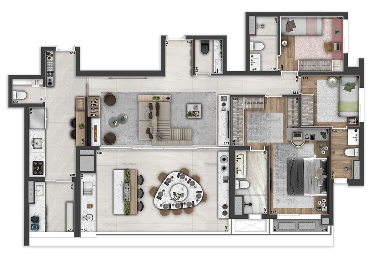 Haus Mitre Reserva Vila Mariana → Planta de 142m² | Mitre Realty