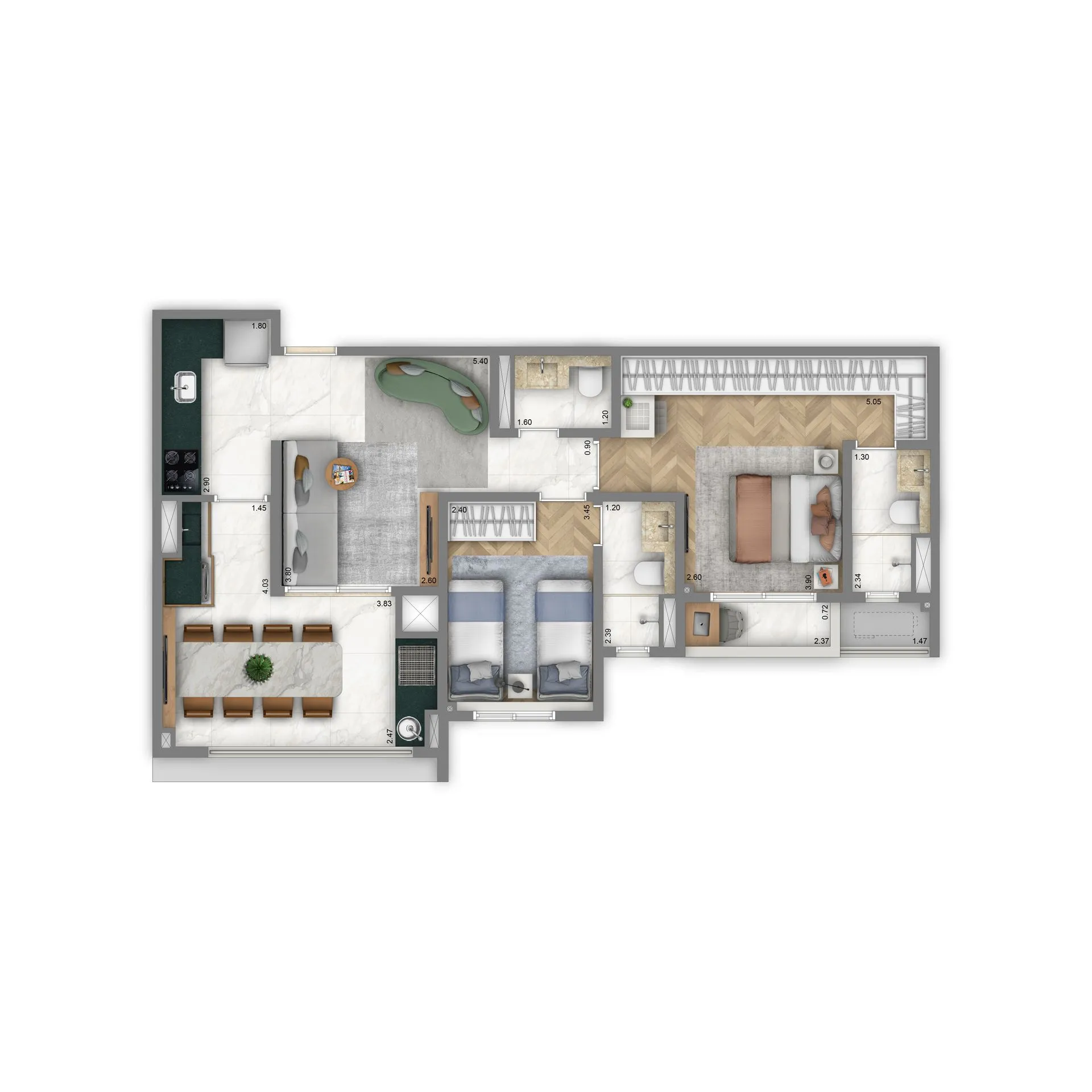 → Living HECTARE Anália Franco » 76, 100 e 122m² | 3 Suítes
